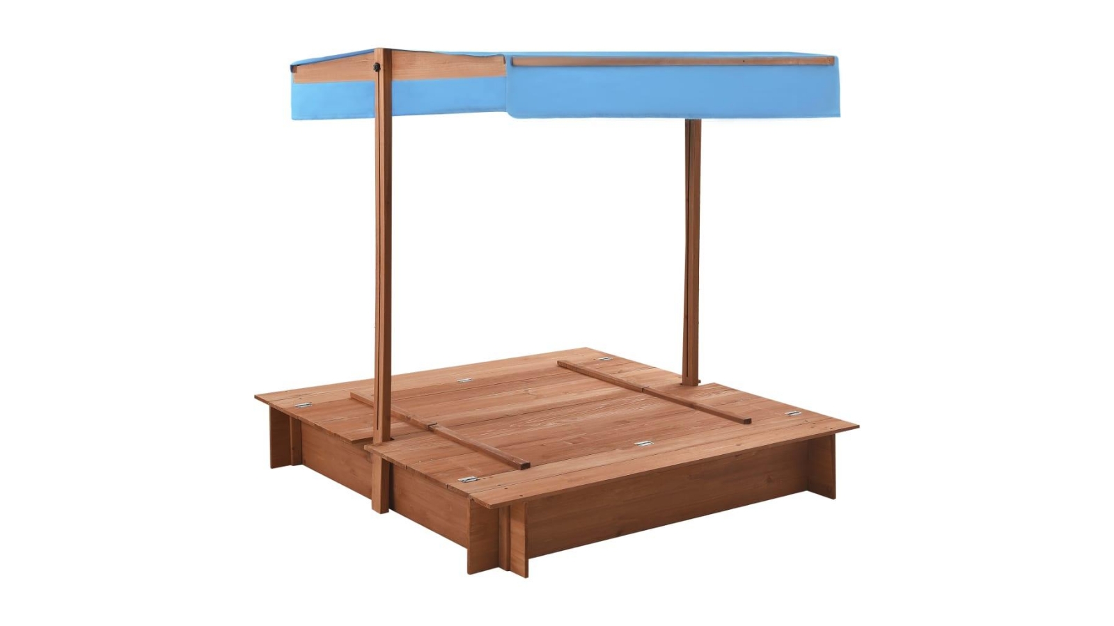 vidaXL Firwood Sandbox with Roof - 122 x 120 x 123cm | Harvey Norman