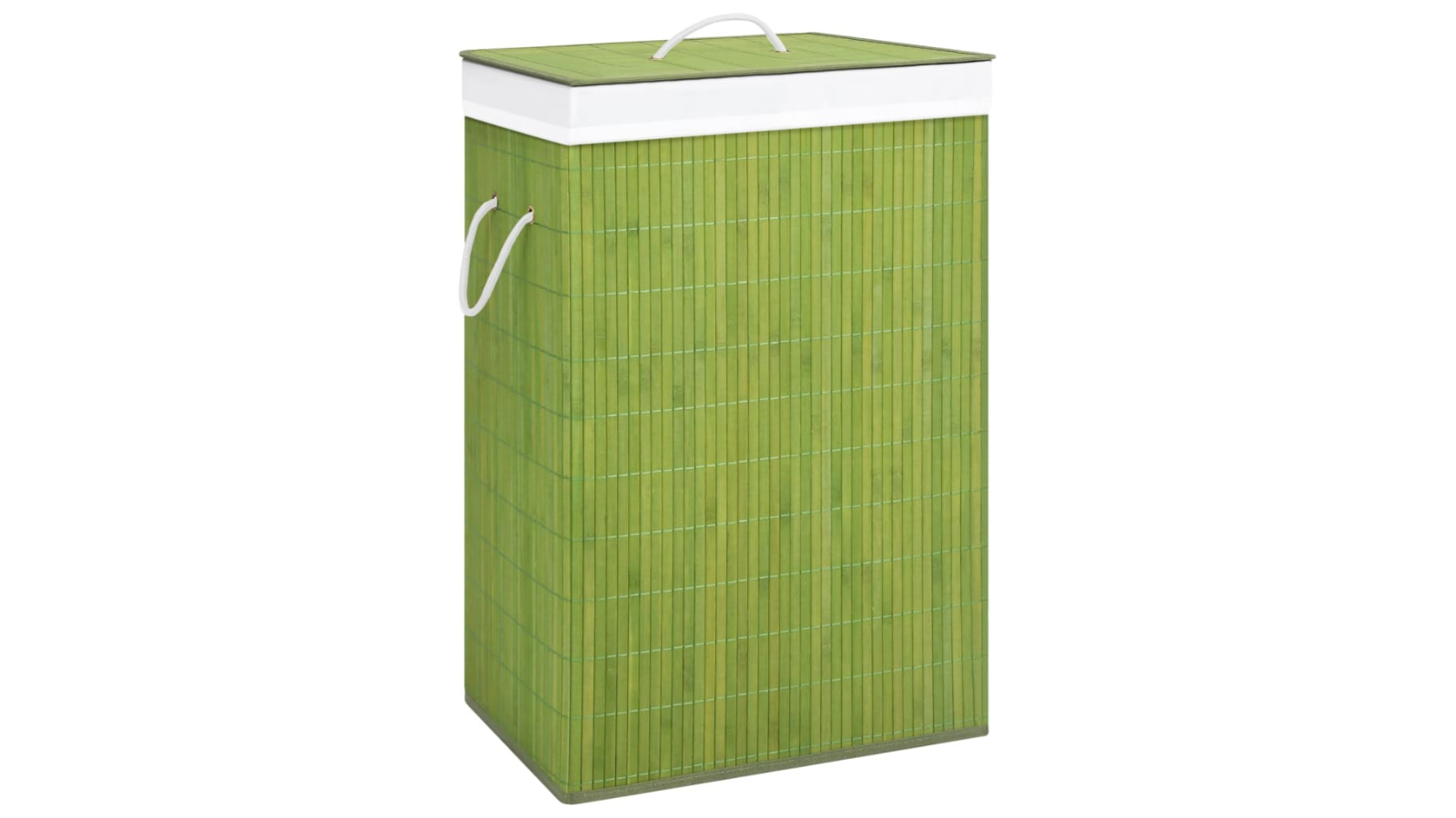 vidaXL Green Bamboo Laundry Basket with Single Section | Harvey Norman