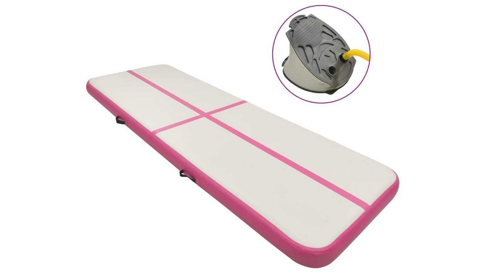 vidaXL Pink PVC Inflatable Gymnastics Mat with Pump - 300x100x20cm ...