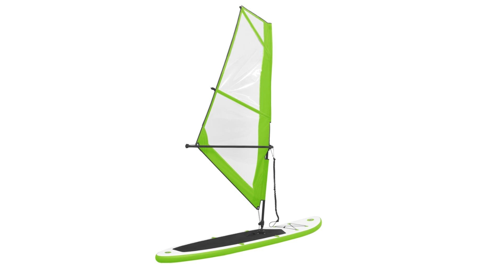 vidaXL Inflatable Stand Up Paddle board with Sail Set - Green/White ...