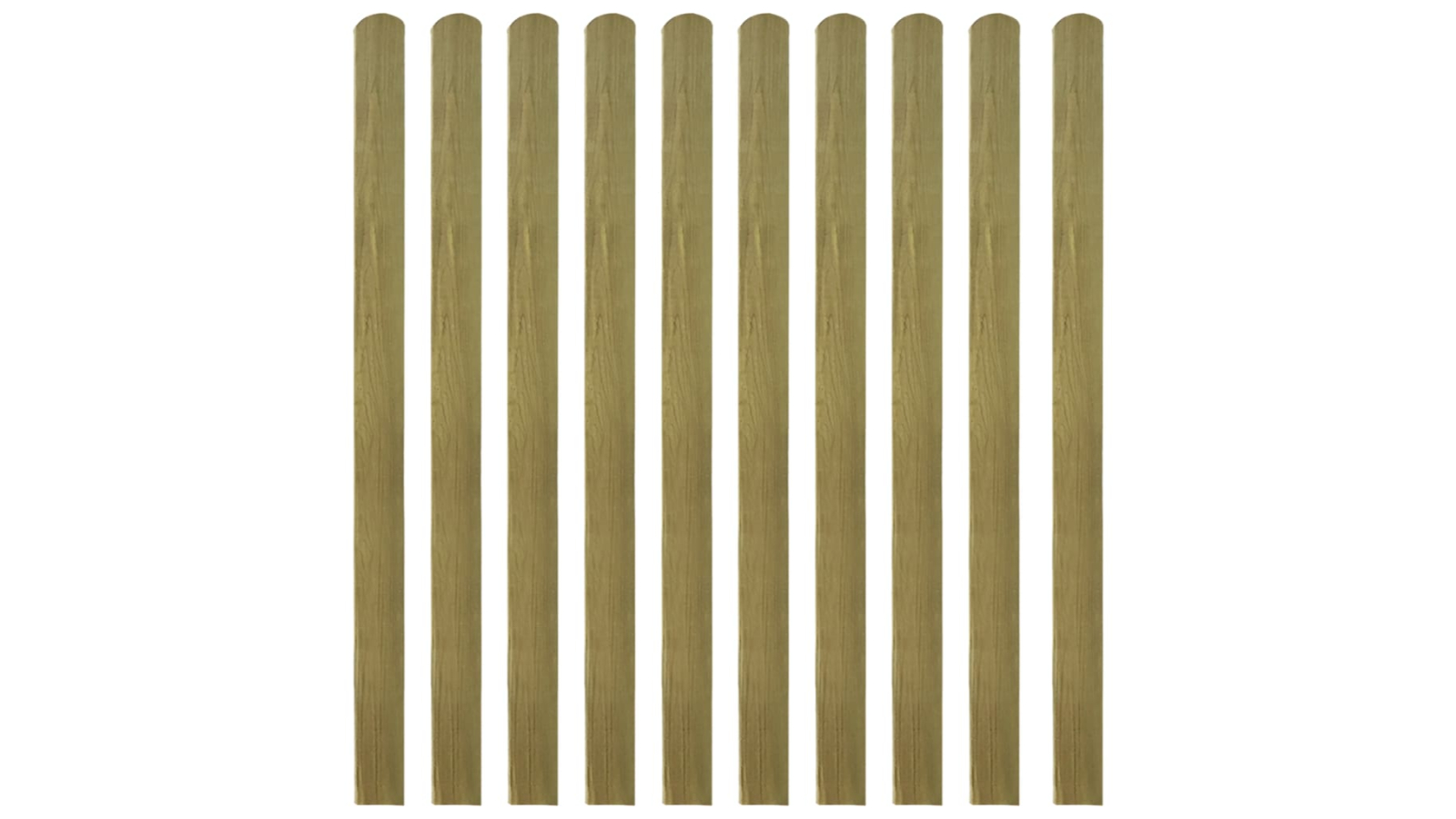 vidaXL 10 Piece Wood 140cm Impregnated Fence Slat | Harvey Norman