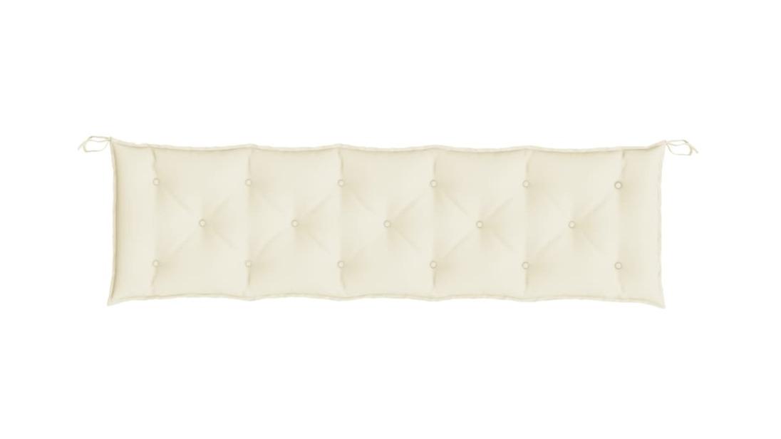 vidaXL Cream White Garden Bench Cushion - 180 x 50 x 7cm | Harvey Norman