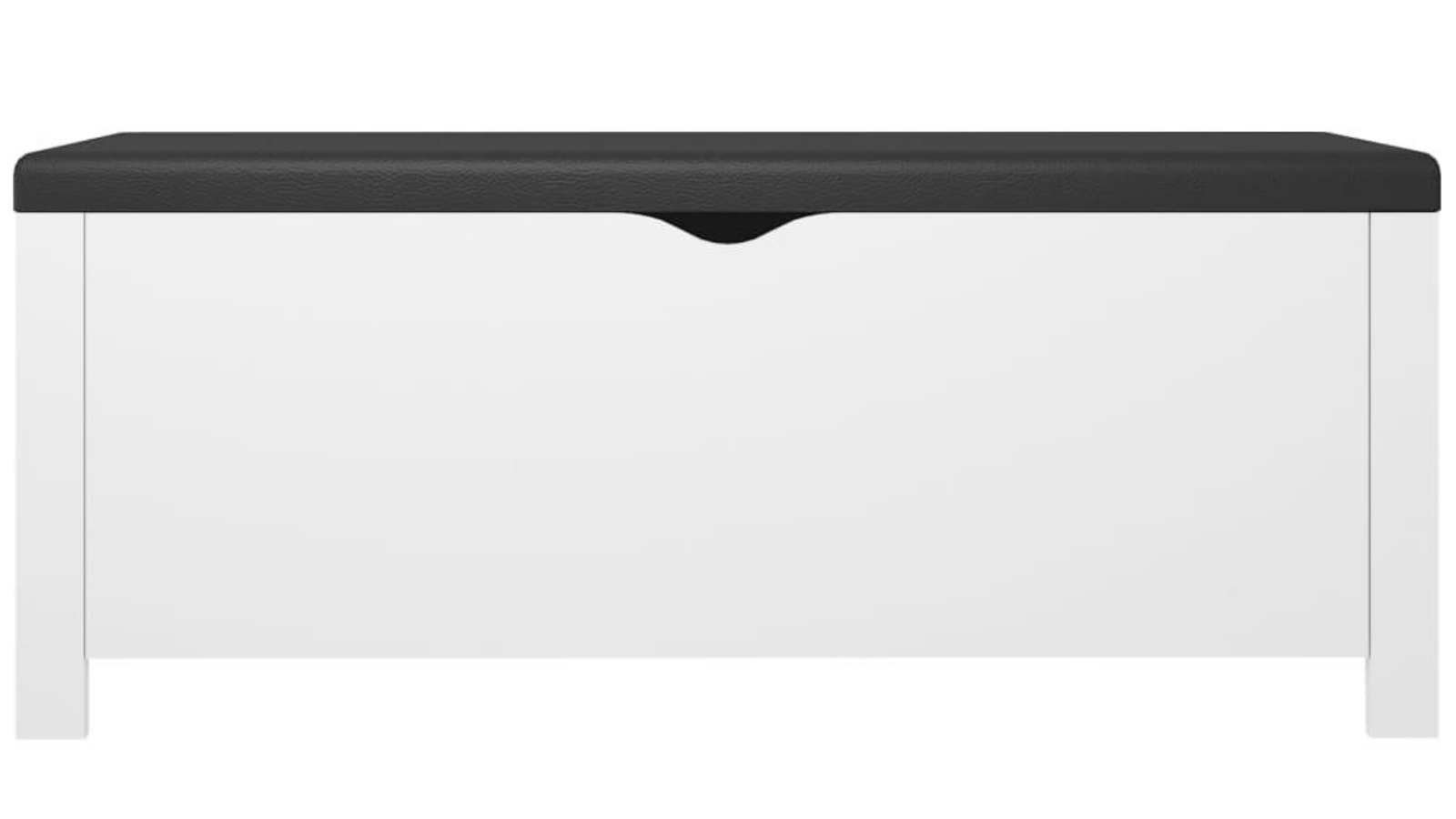 vidaXL 105x40x45cm Chipboard Storage Box with Cushion - White | Harvey ...