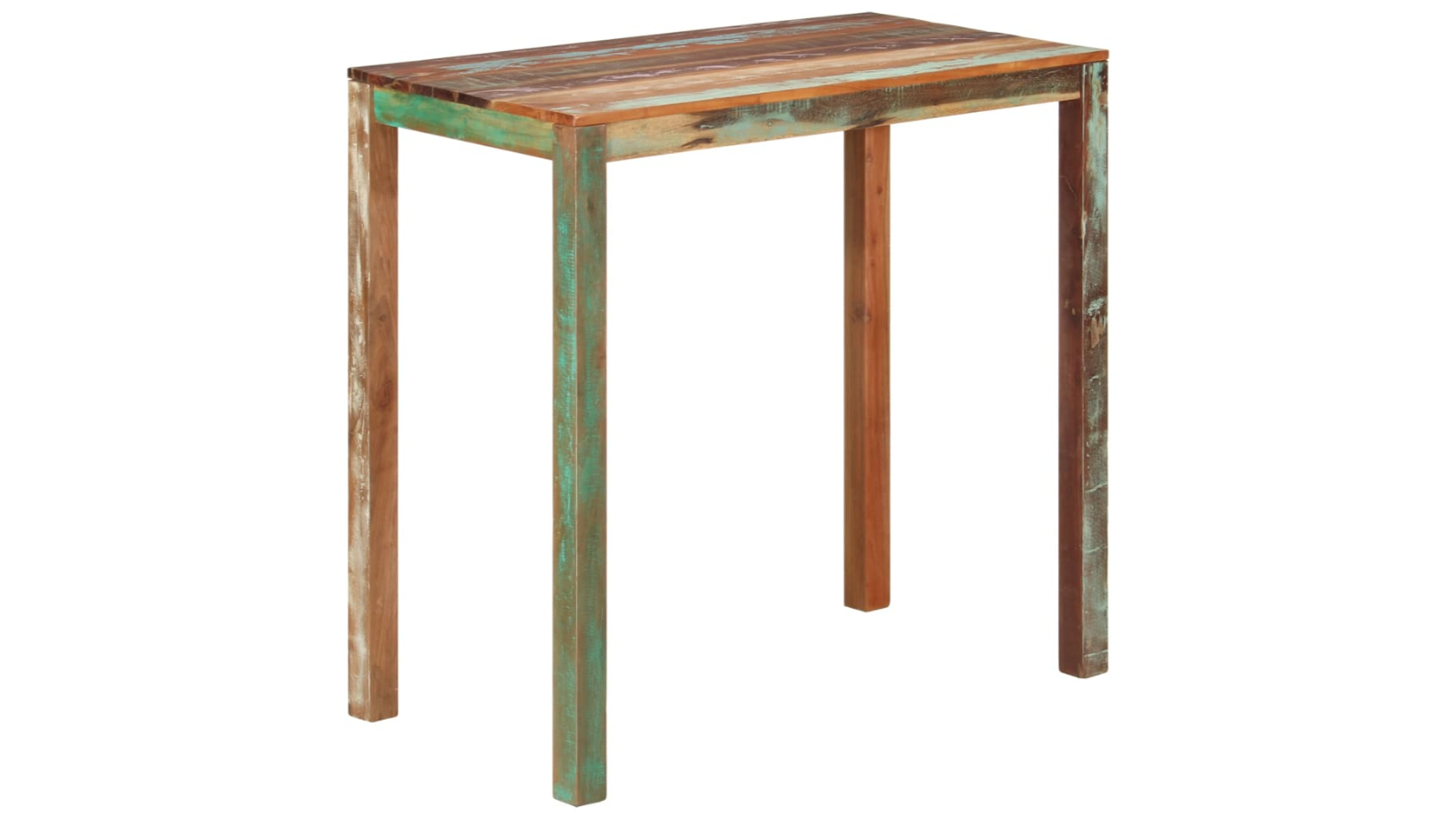 vidaXL Solid Reclaimed Wood Bar Table - 112 x 60 x 108cm | Harvey Norman