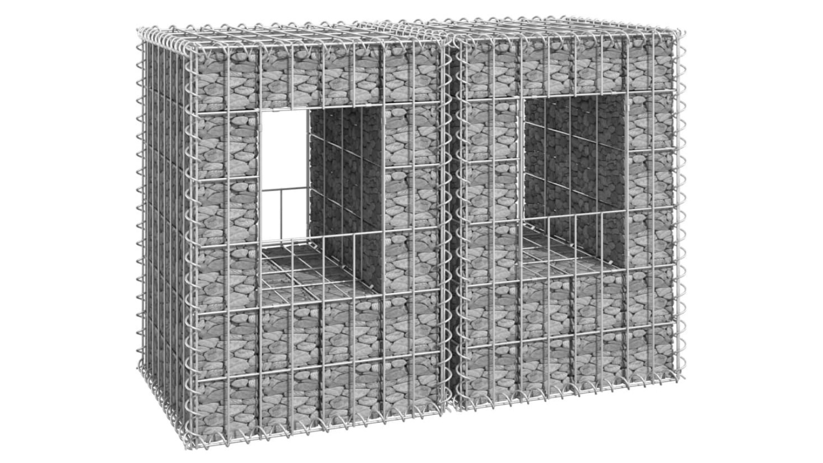 vidaXL 2 Piece Iron Gabion Basket Posts - 40 x 40 x 60cm | Harvey Norman
