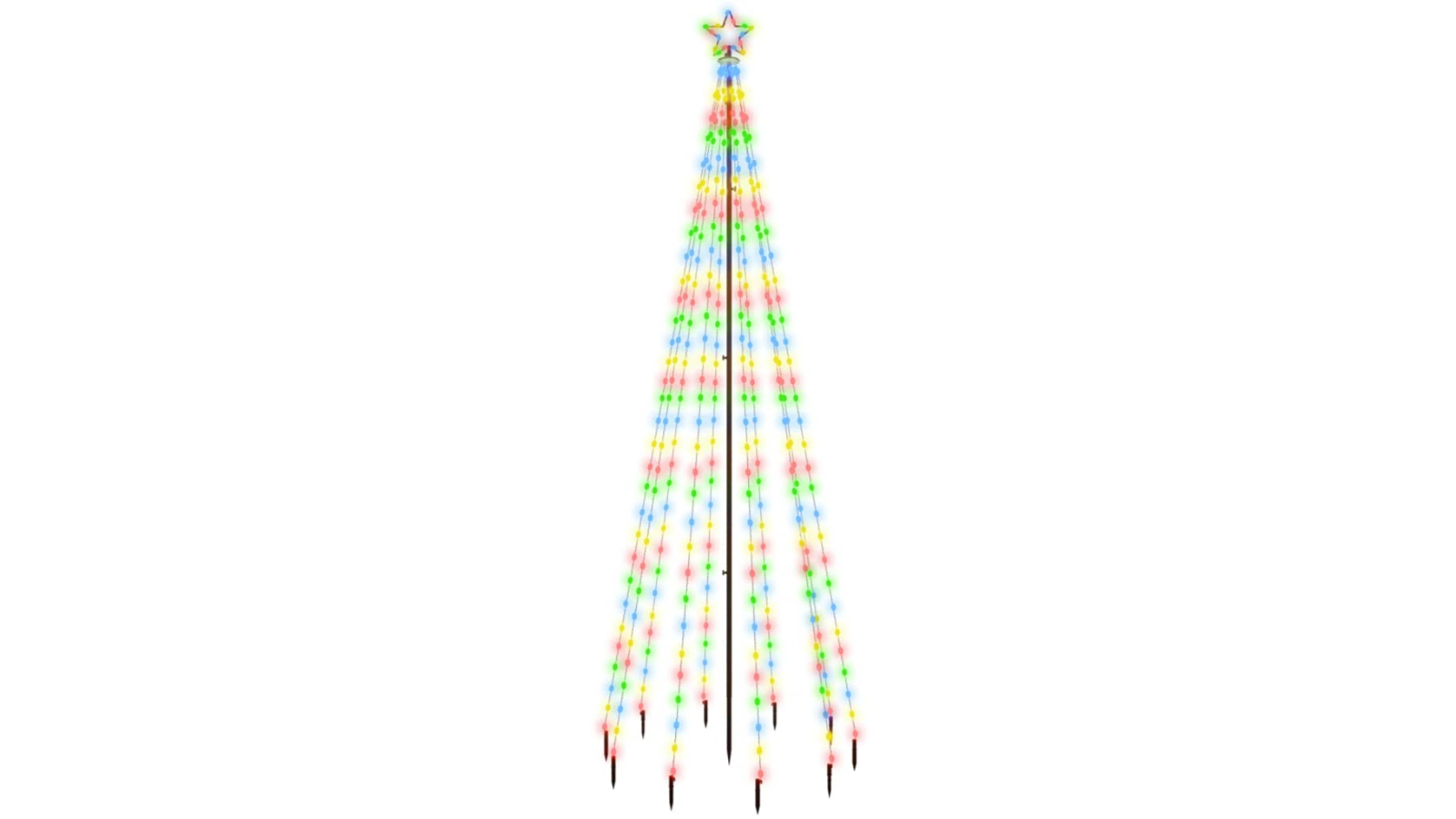 vidaXL Christmas Tree with Spike Colourful 310 LEDs - 300cm | Harvey Norman