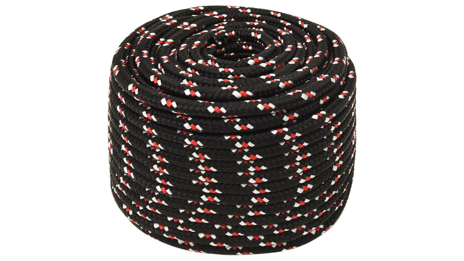 vidaXL 25metre Black Polypropylene Boat Rope - 1.2cm | Harvey Norman
