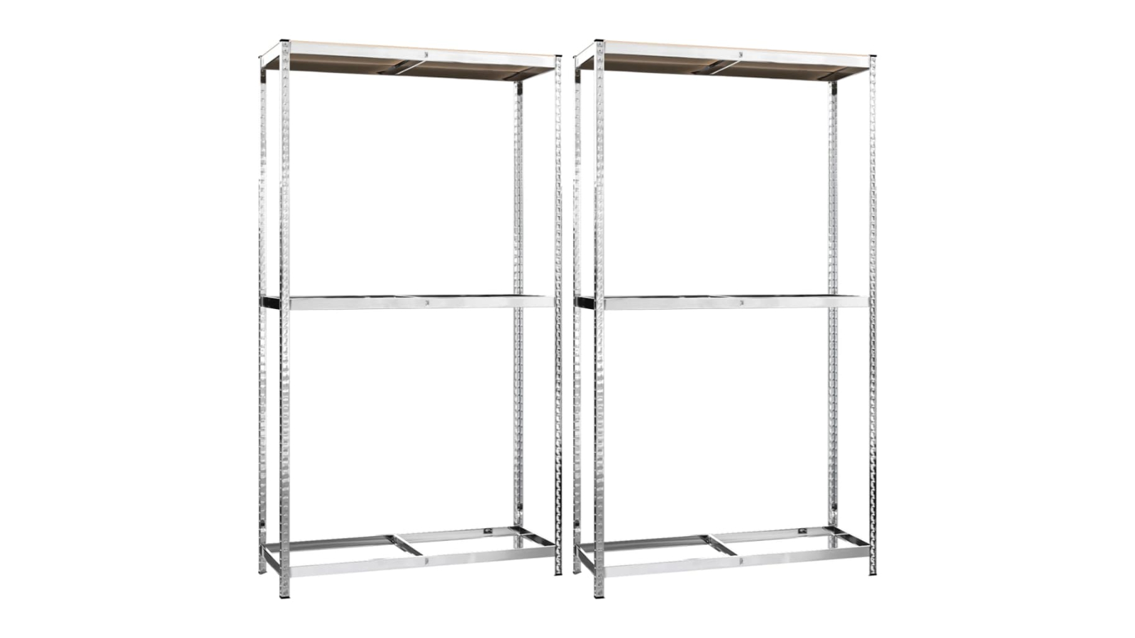 vidaXL 2 Piece Silver Steel 2-Layer Tire Rack - 110 x 40 x 180cm ...