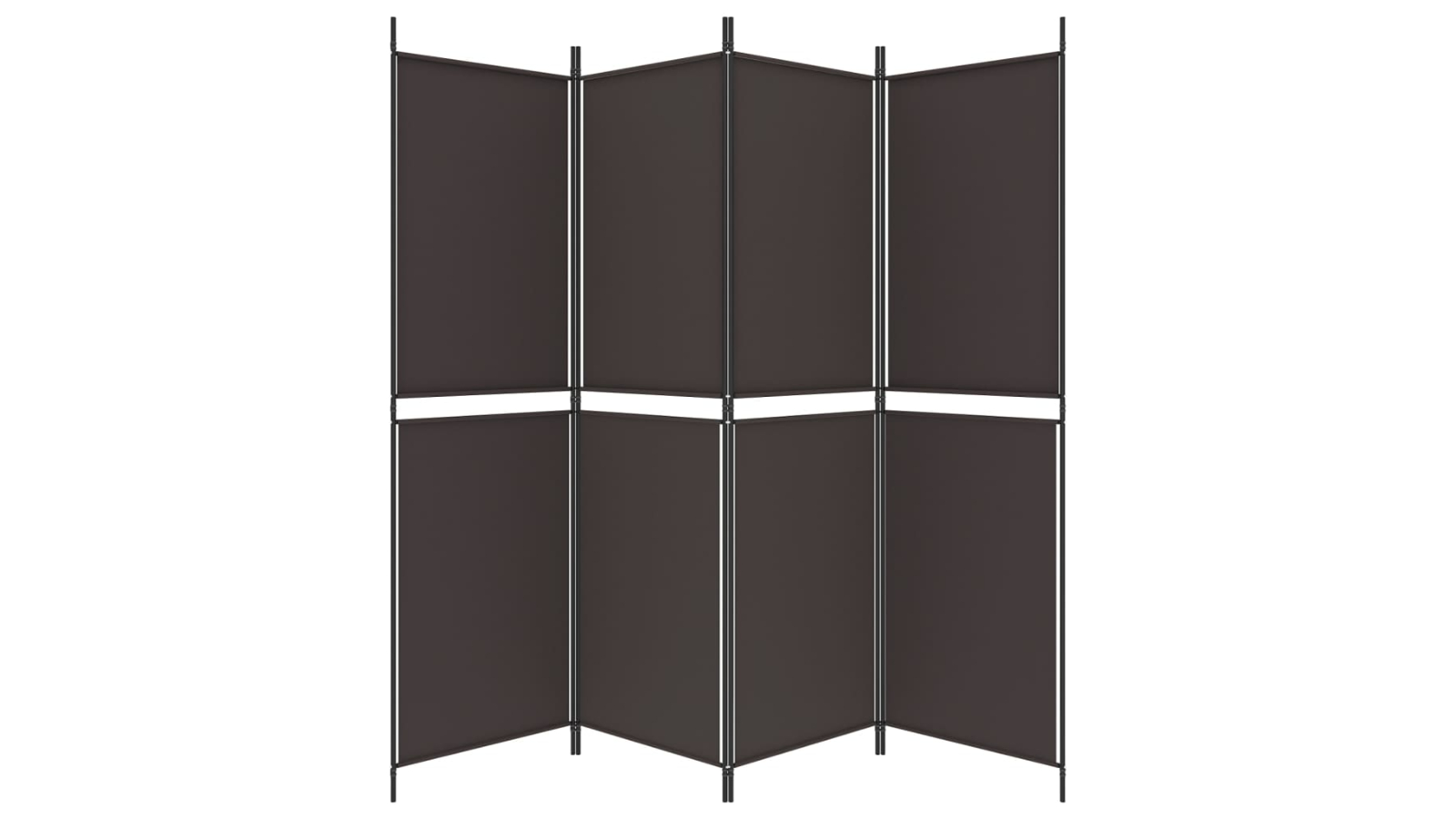 vidaXL 4-Panel Brown Fabric 200 x 180cm Room Divider | Harvey Norman