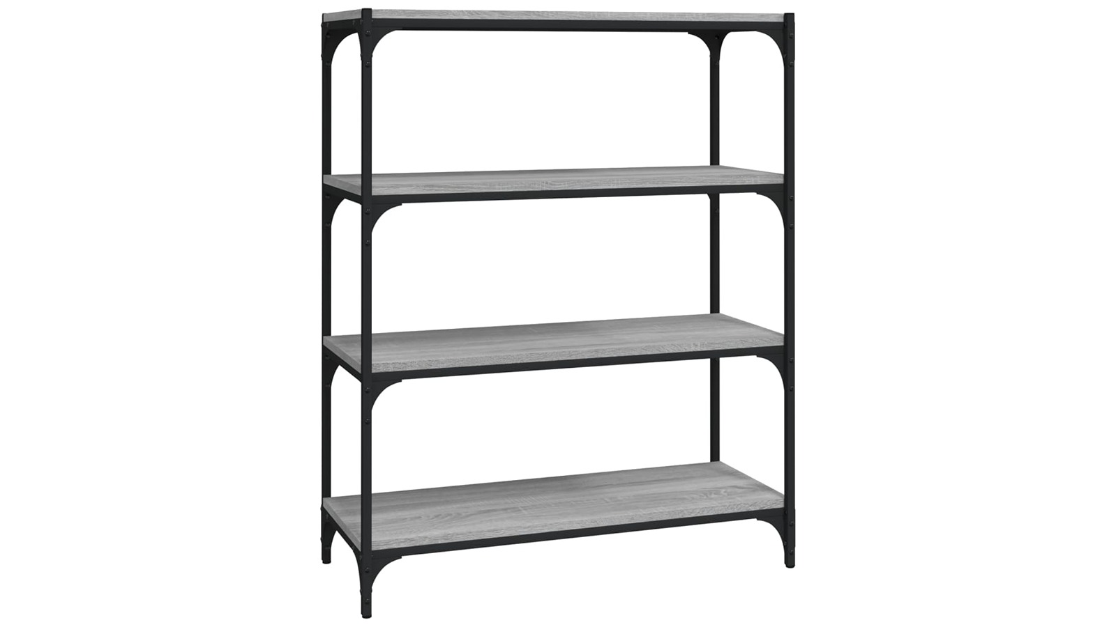 vidaXL Grey Sonoma Engineered Wood and Steel Book Cabinet - 80 x 33 x ...