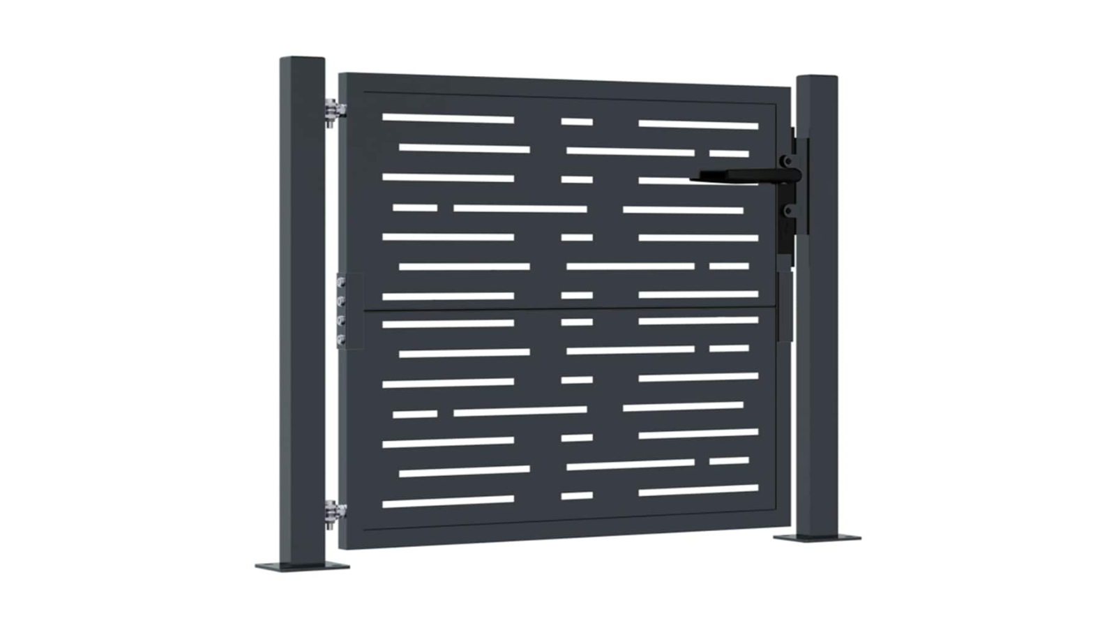 vidaXL Anthracite Steel Square Design Garden Gate - 105 x 105cm ...