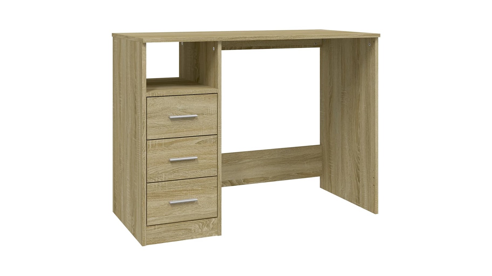 vidaXL Sonoma Oak Engineered Wood 102 x 50 x 76cm Desk with Drawer ...