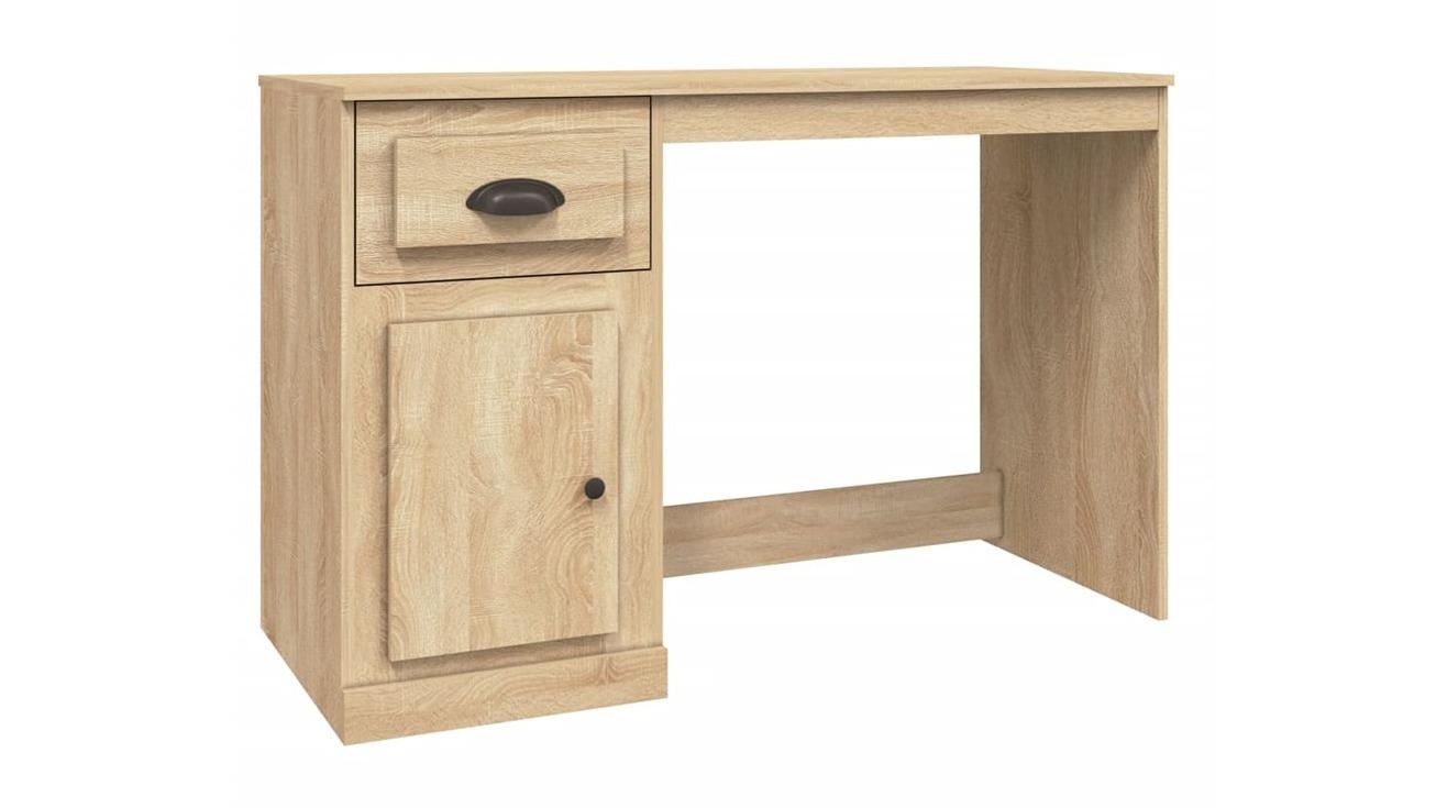 vidaXL Engineered Wood 115 x 50 x 75cm Desk with Drawer - Sonoma Oak ...