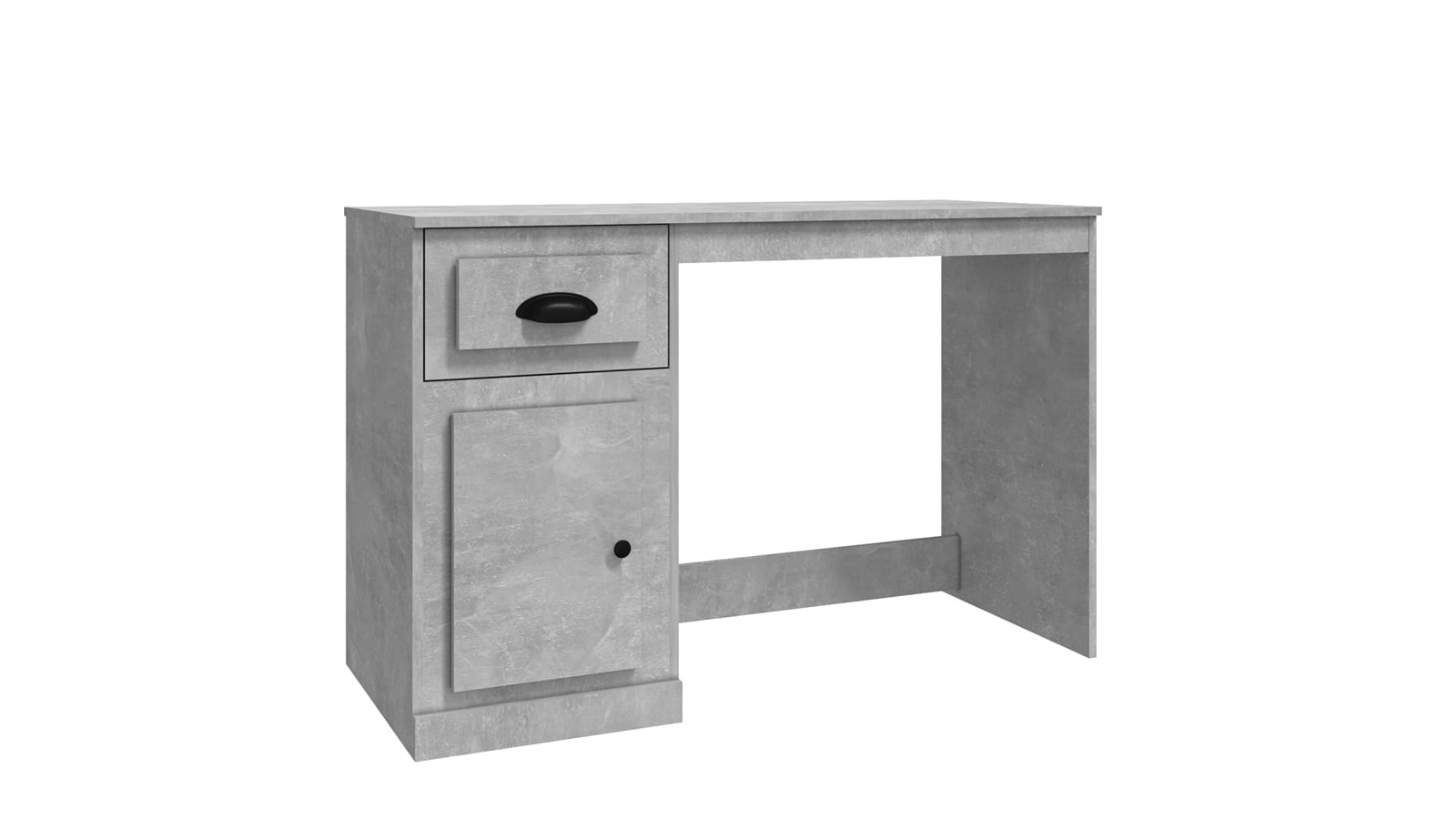 vidaXL Engineered Wood 115 x 50 x 75cm Desk with Drawer - Concrete Grey ...