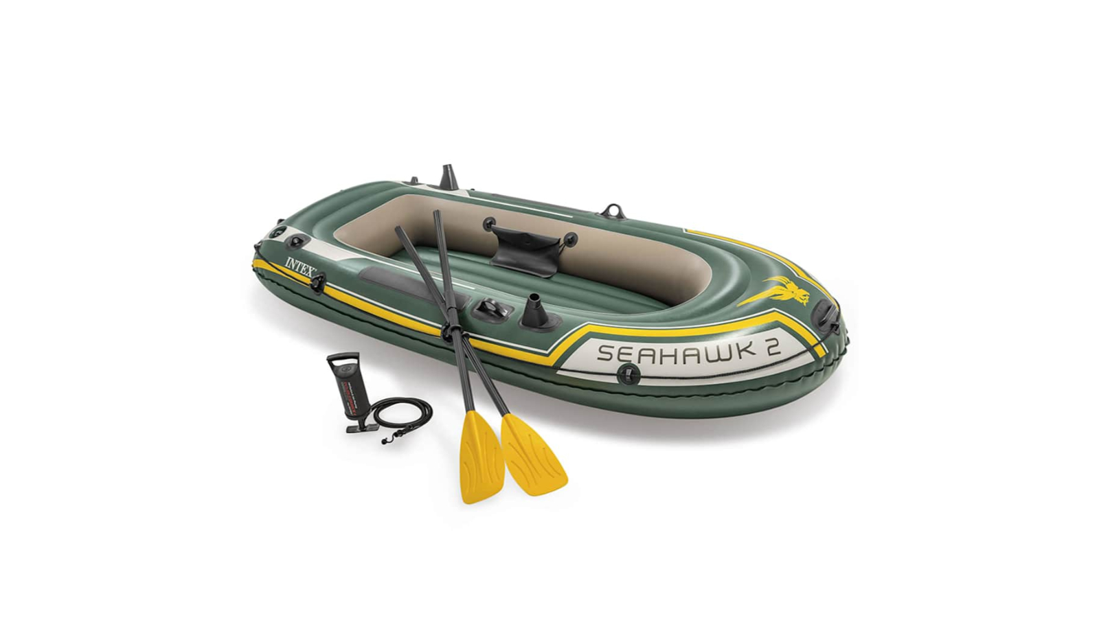 Intex Seahawk 2 Person Inflatable Boat with Oars and Pump | Harvey Norman