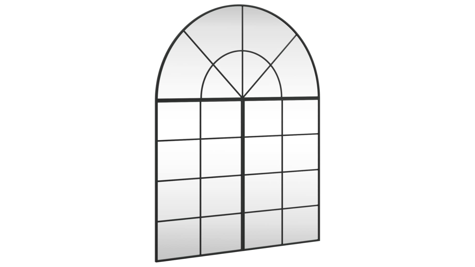 vidaXL Black Arch Iron 100 x 130cm Wall Mirror | Harvey Norman