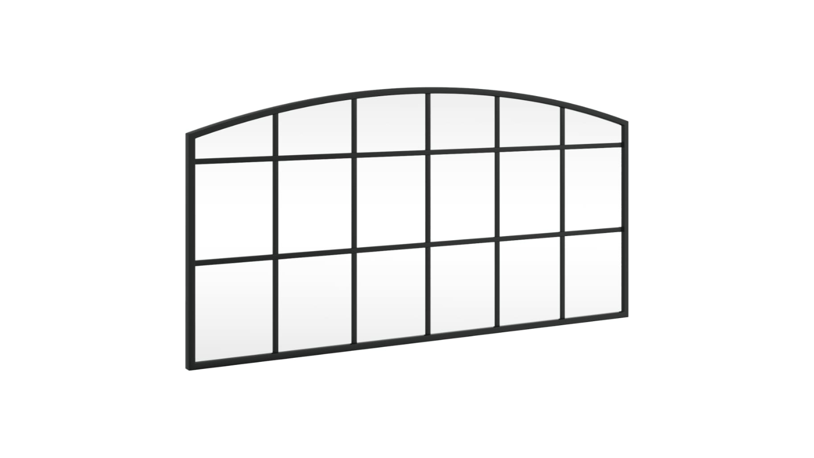 vidaXL Black Arch Iron 80 x 40cm Wall Mirror | Harvey Norman