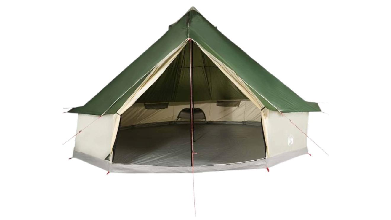 vidaXL 6 Person Green Waterproof Family Tipi Tent | Harvey Norman