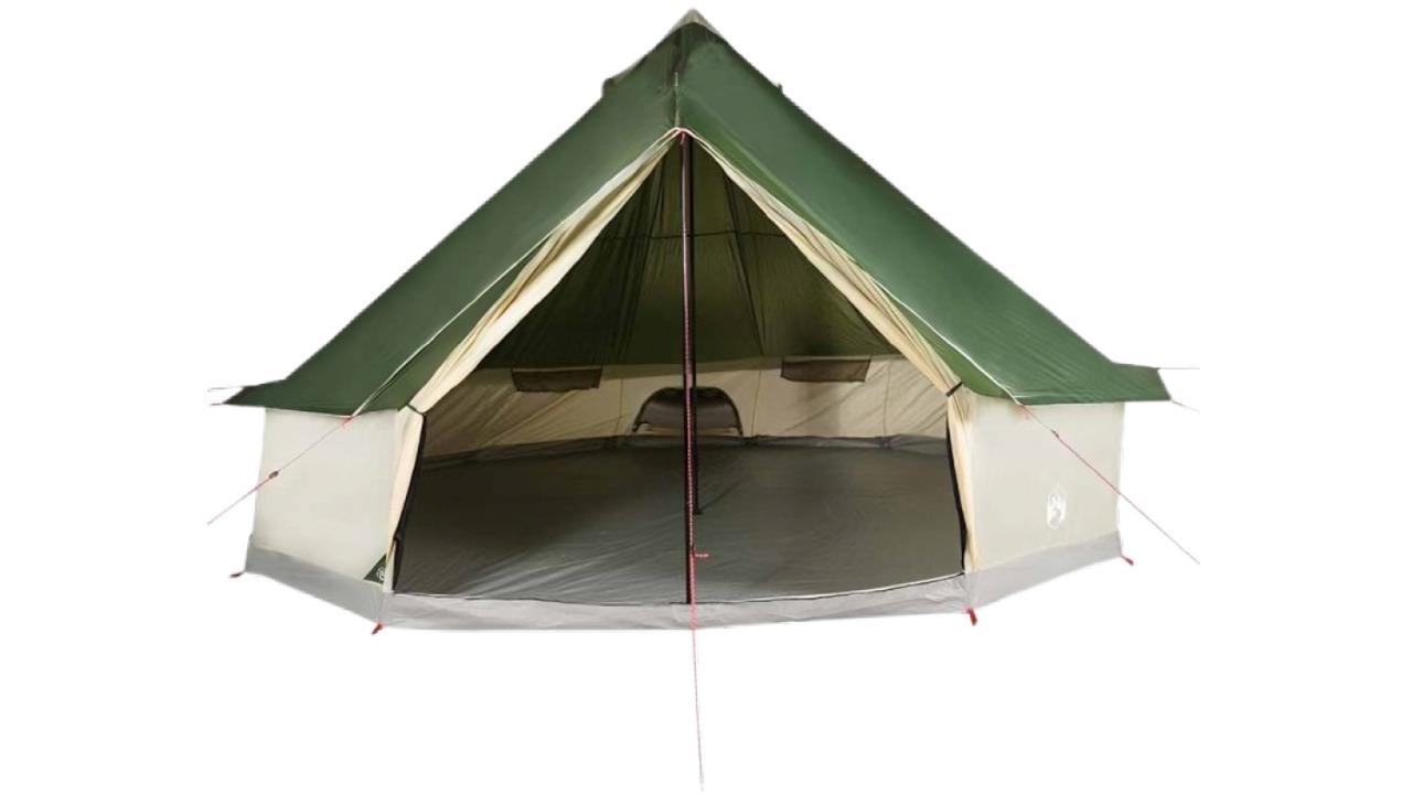 vidaXL 12 Person Green Waterproof Family Tipi Tent | Harvey Norman