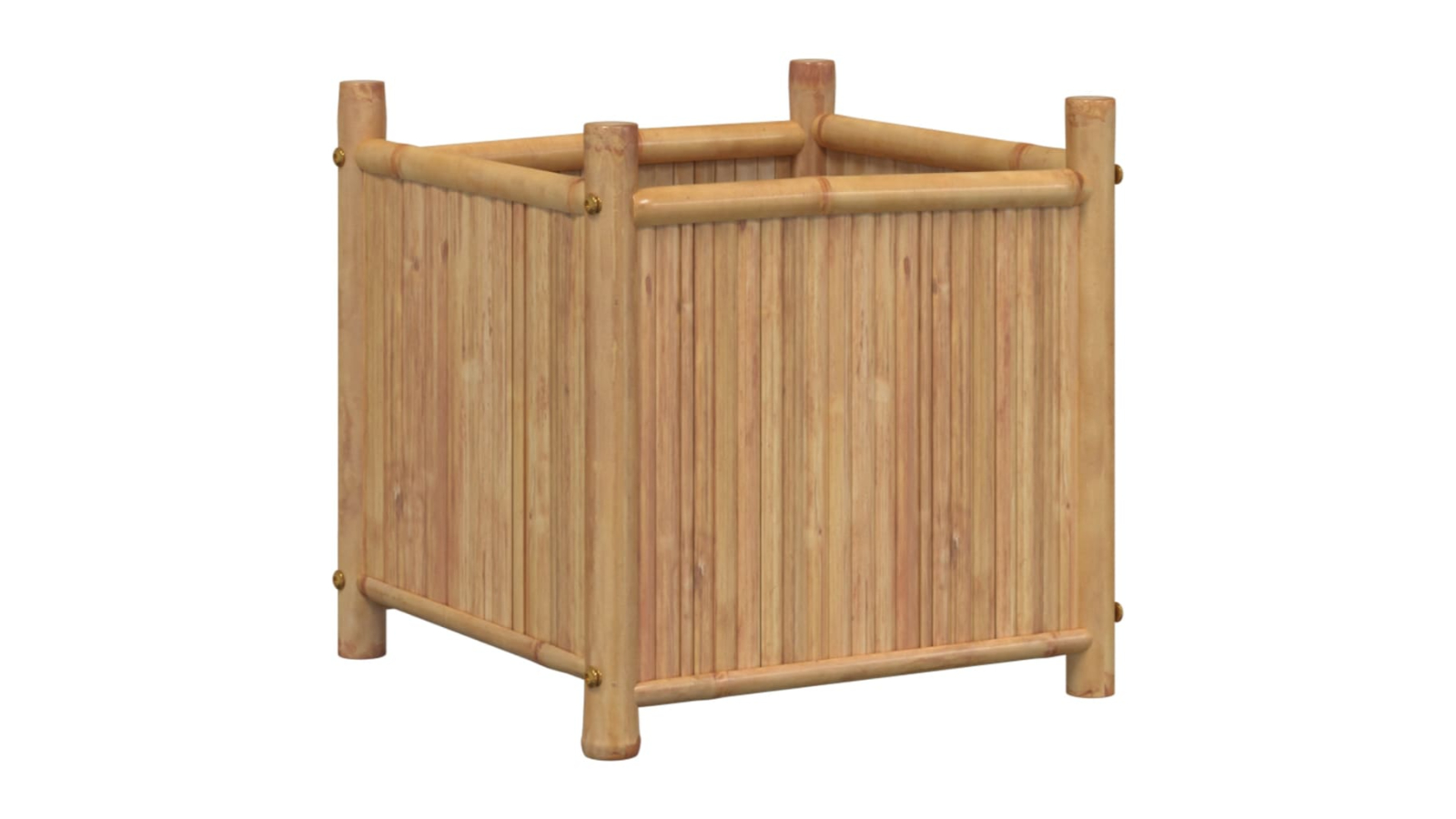 vidaXL Bamboo Planter - 40 x 40 x 40cm | Harvey Norman