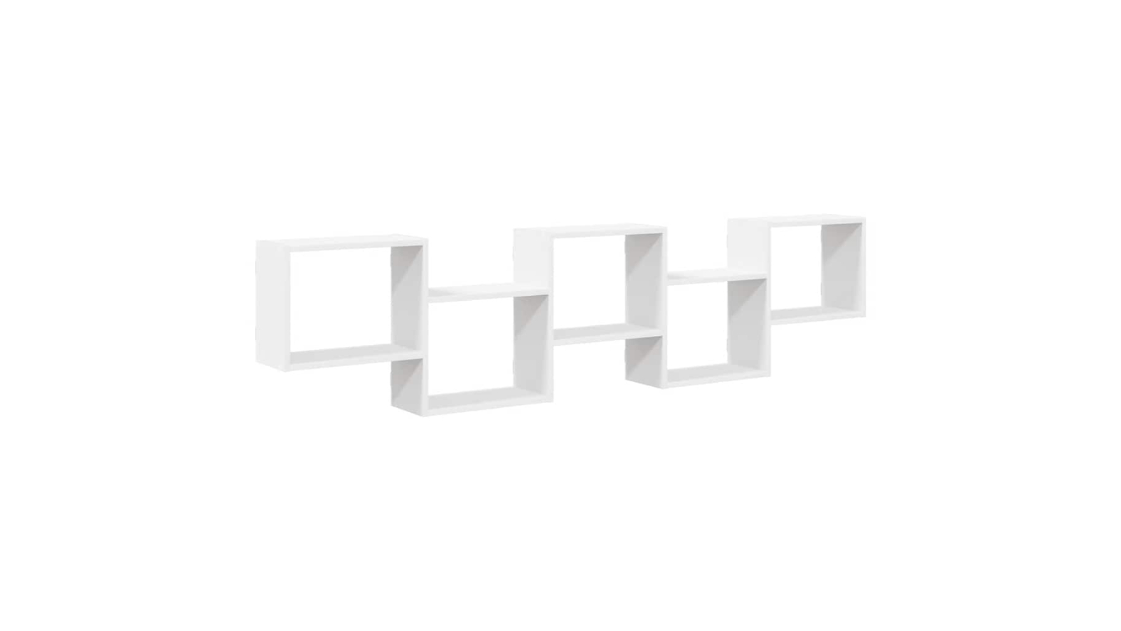 vidaXL Engineered Wood 5-Compartment Wall Cube Shelf - White | Harvey ...