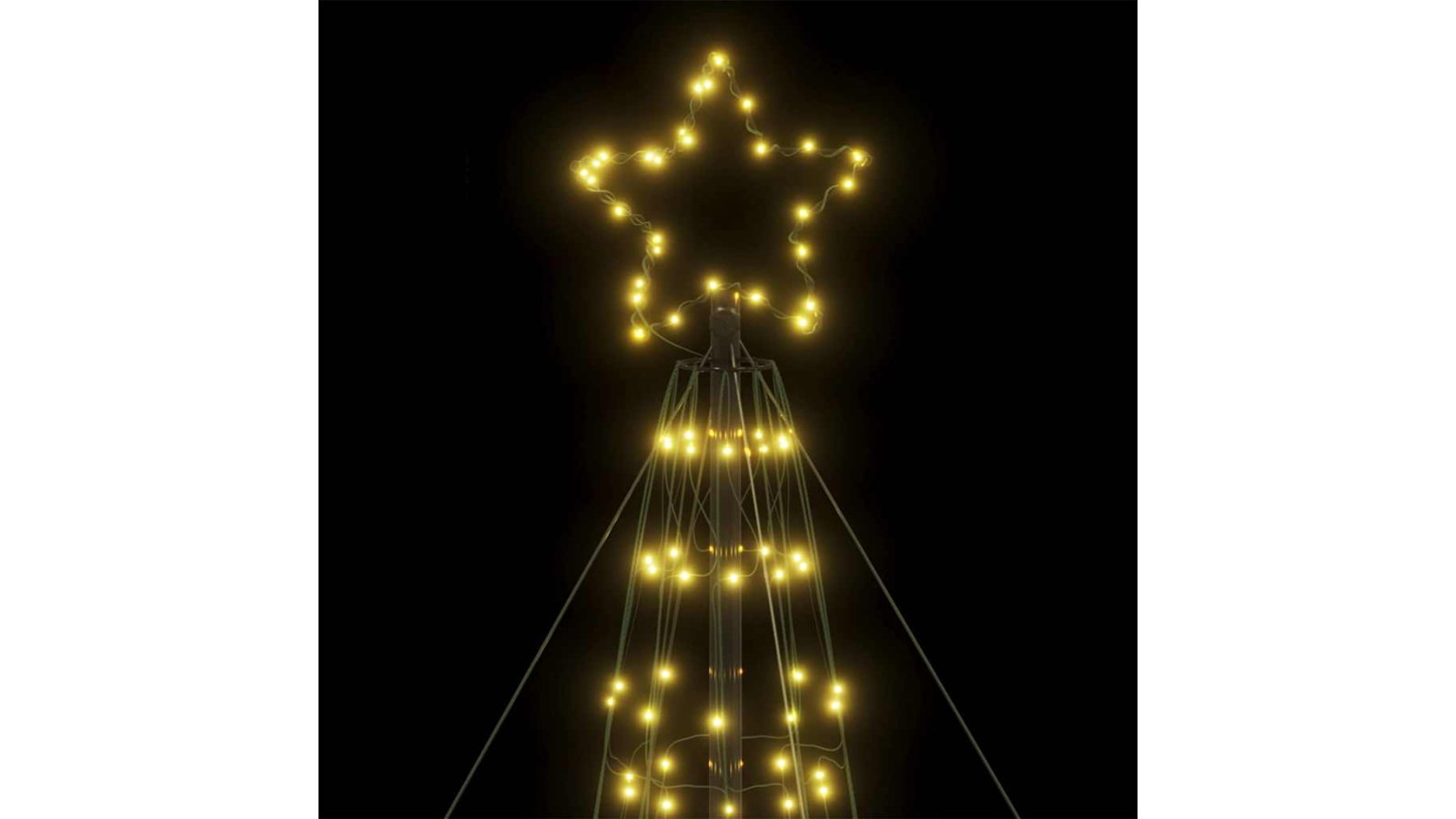 vidaXL 160 x 160 x 503cm Iron LED Christmas Tree - Warm White | Harvey ...