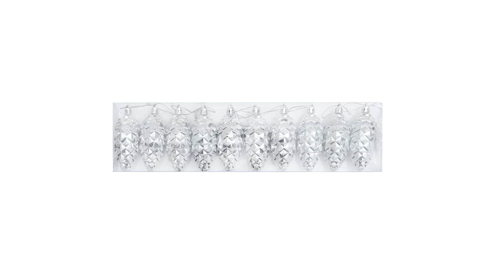 vidaXL 40 Piece Christmas Pine Cone Ball - Silver | Harvey Norman