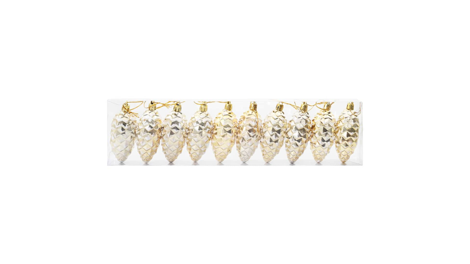 vidaXL 40 Piece Christmas Pine Cone Ball - Gold | Harvey Norman