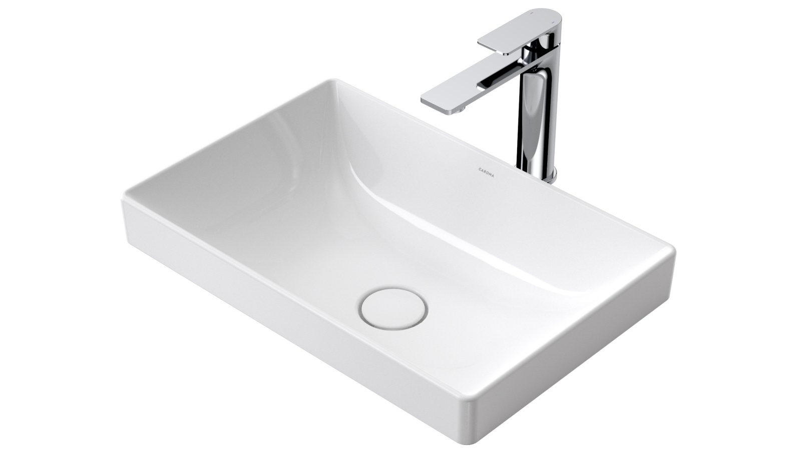 Caroma Urbane II 500mm Inset Vanity Basin with No Tap Landing | Harvey ...
