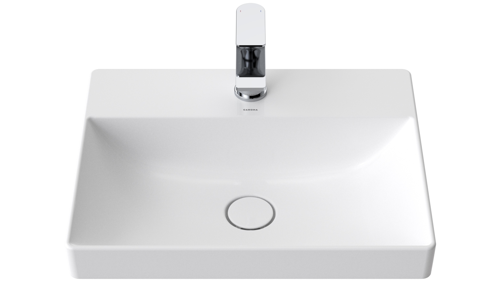 Caroma Urbane II 500mm Inset Basin with 1 Tap Hole | Harvey Norman