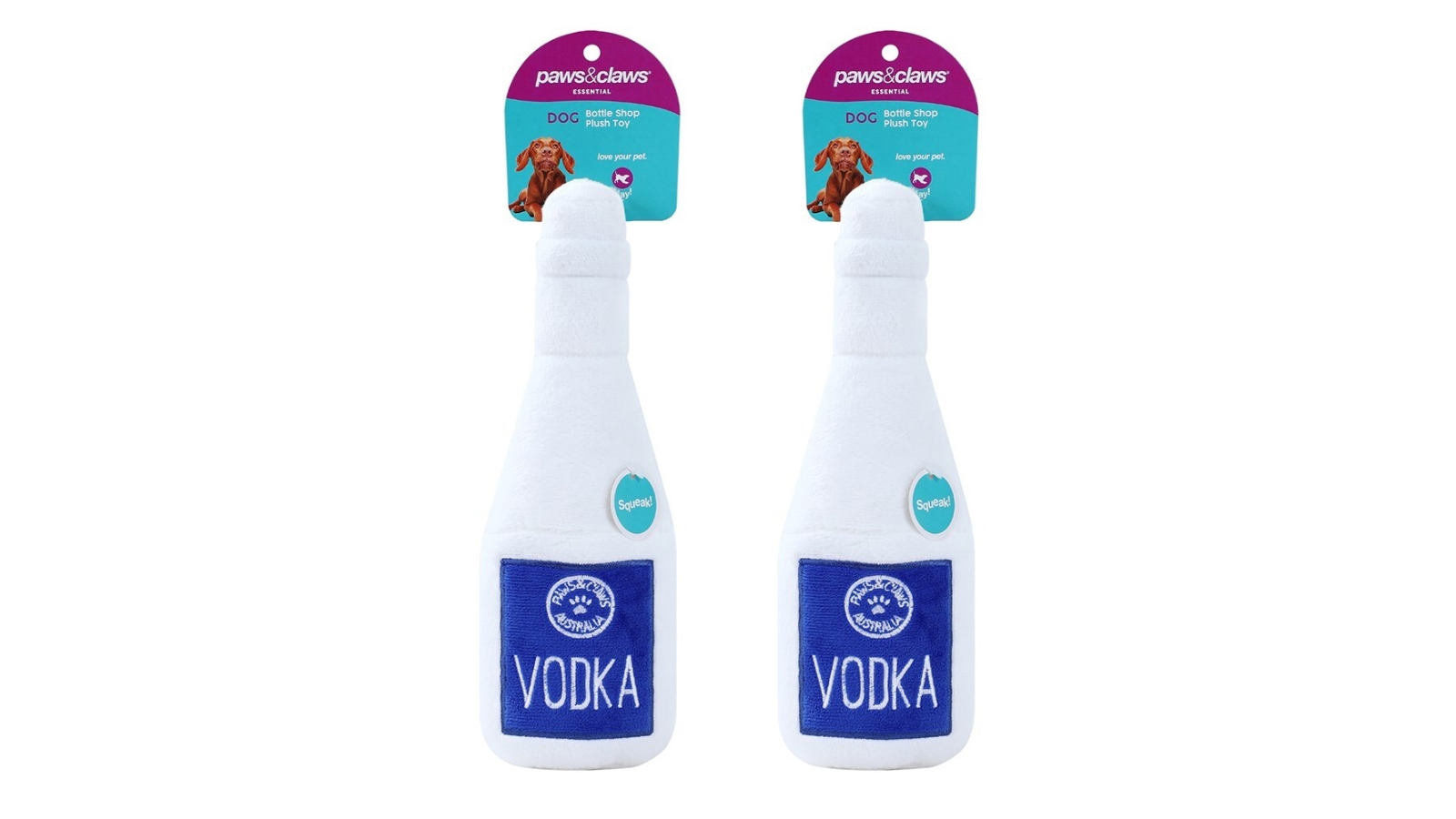Paws and Claws Bottle Shop Vodka Plush | Harvey Norman