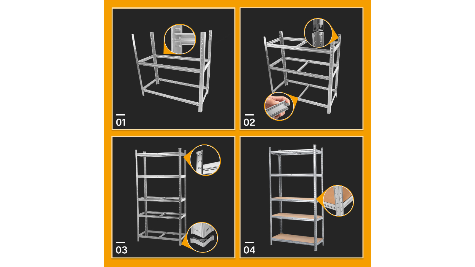 MasterSpec 5-Tier Warehouse Storage Rack - 150 x 70 x 30cm | Harvey Norman