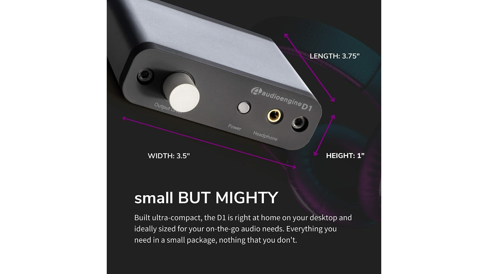 Audioengine D1 Portable Desktop Headphone USB/Optical Input - Grey ...