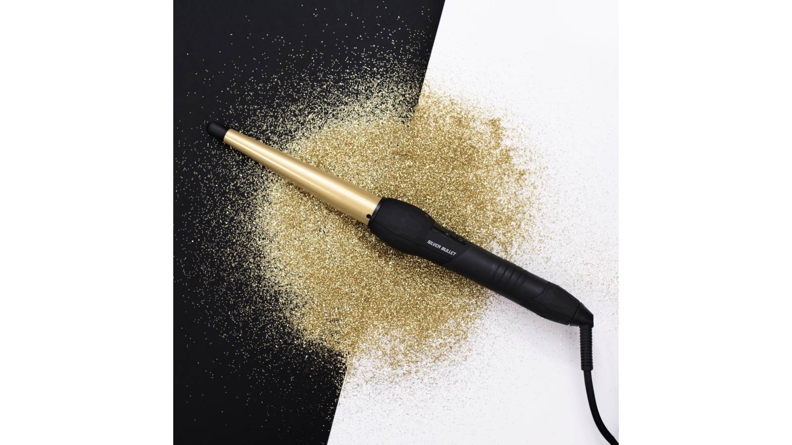 Silver Bullet Fastlane Conical Hair Curler - Gold | Harvey Norman