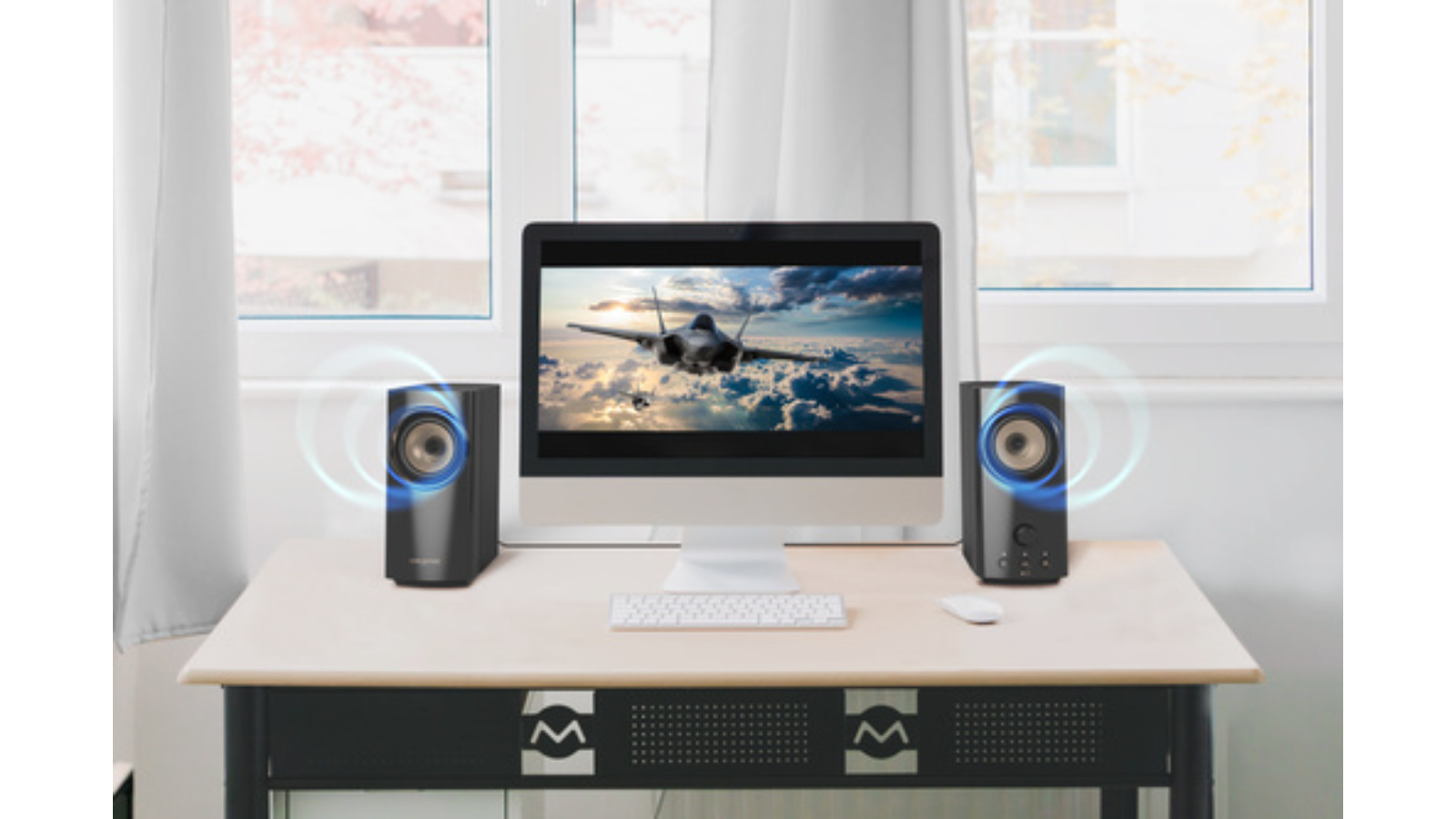 Creative T60 Premium 2.0 Hi-Fi Bluetooth Desktop Speakers Mic and ...