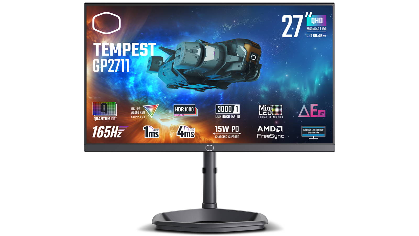 Cooler Master 27-inch GP2711 QHD 2K Mini LED Gaming Monitor | Harvey Norman