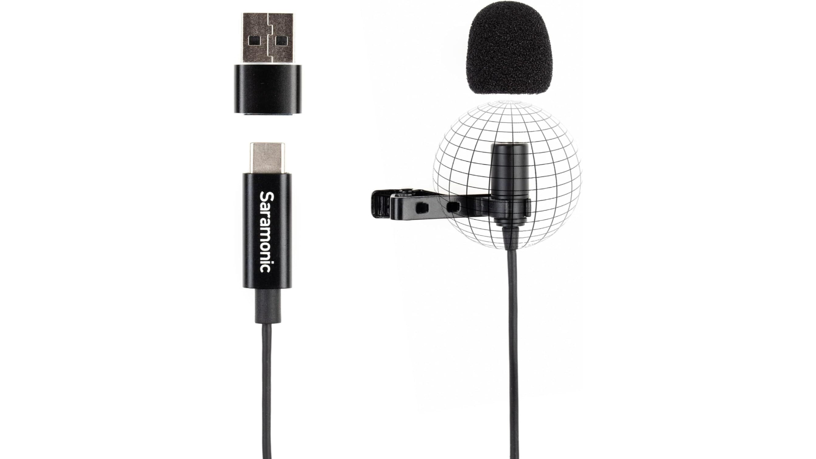Saramonic LavMicro-u Lavalier Mic USB C - Black | Harvey Norman