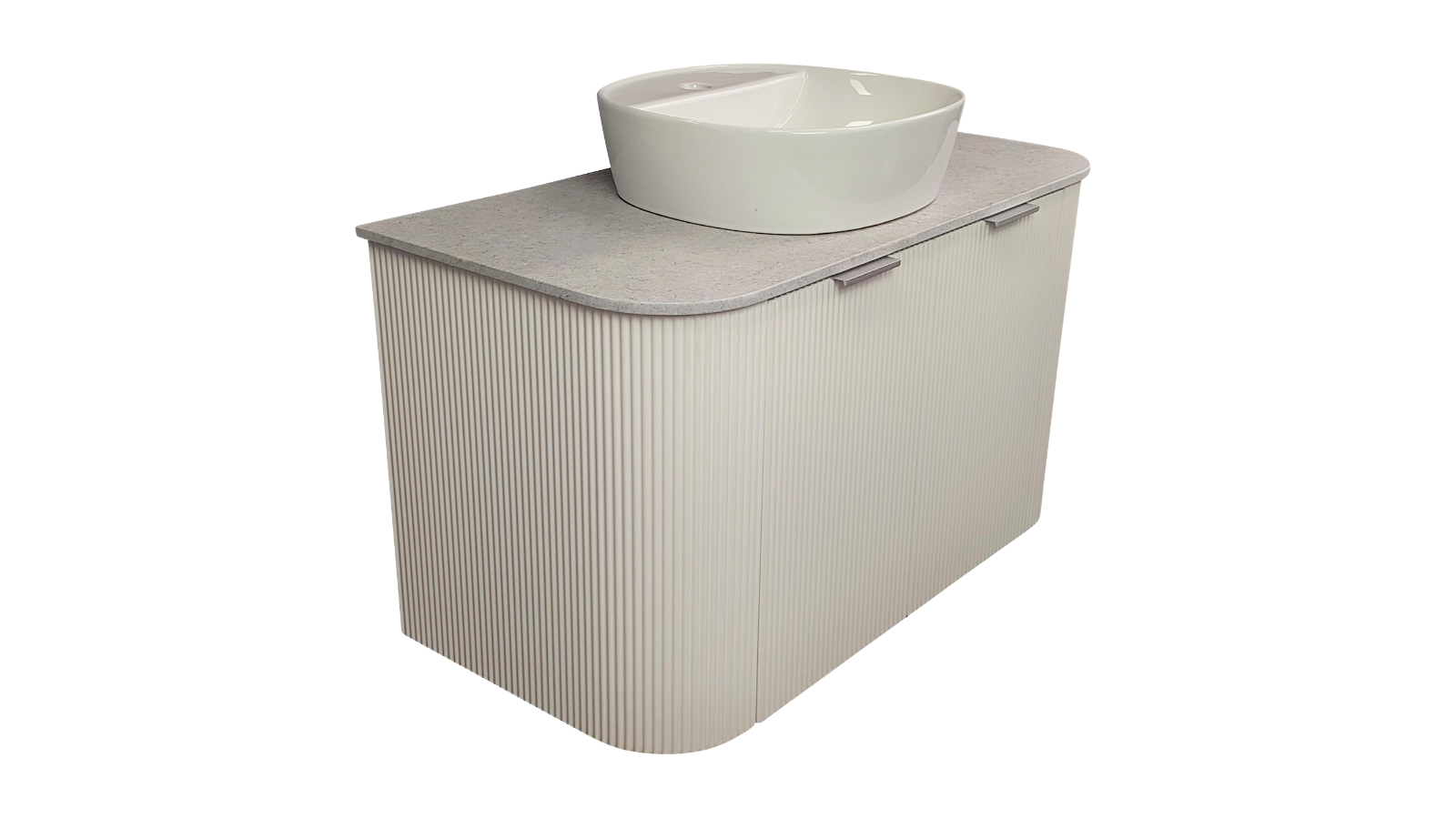 Ledin Horizon 900mm Vanity with 12mm Solid Surface Top - Silk White ...