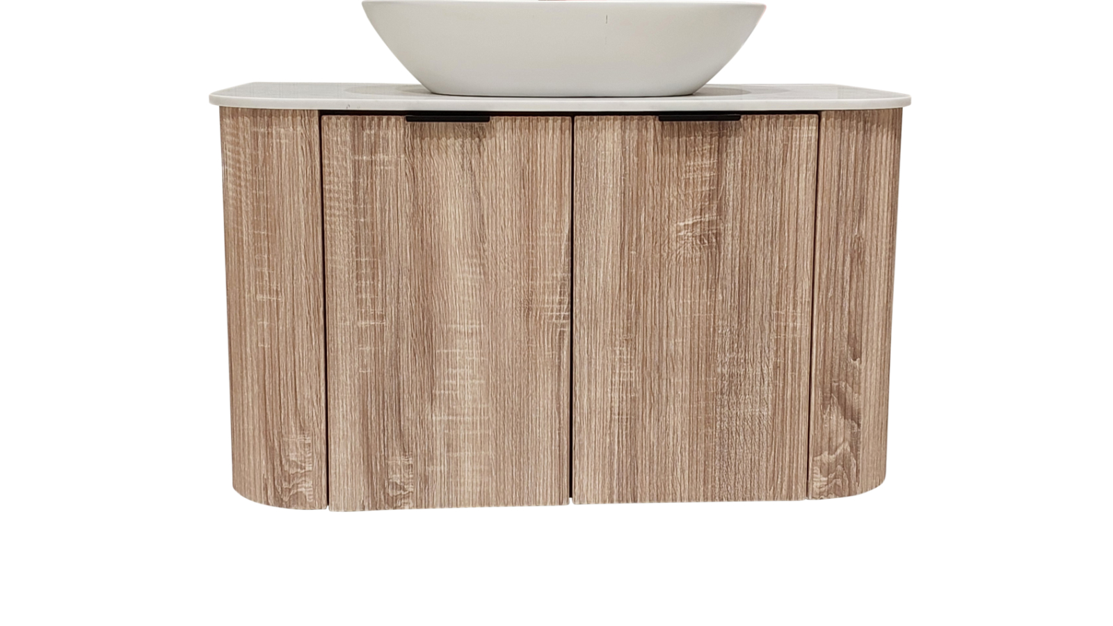 Ledin Horizon 900mm Vanity with 12mm Solid Surface Top - Walnut ...