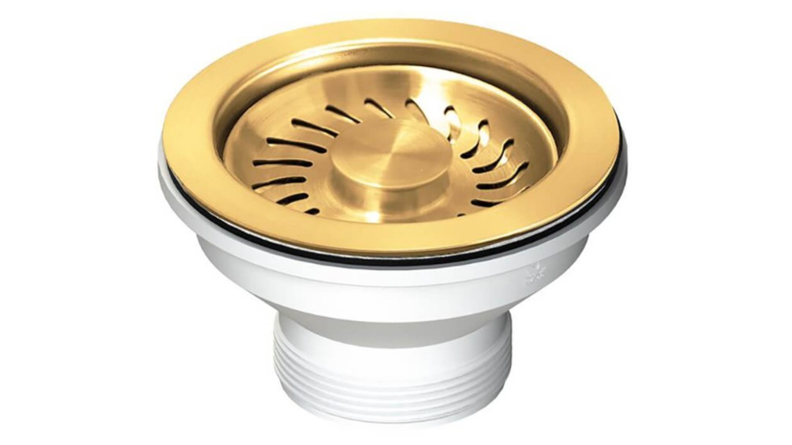 Turner Hastings Basket Waste with Long Screw - Brushed Brass | Harvey ...