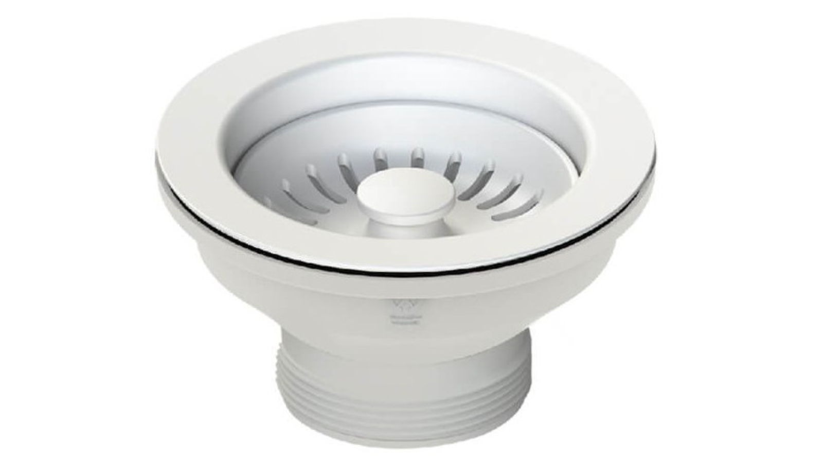 Turner Hastings Basket Waste with Long Screw - Matte White | Harvey Norman