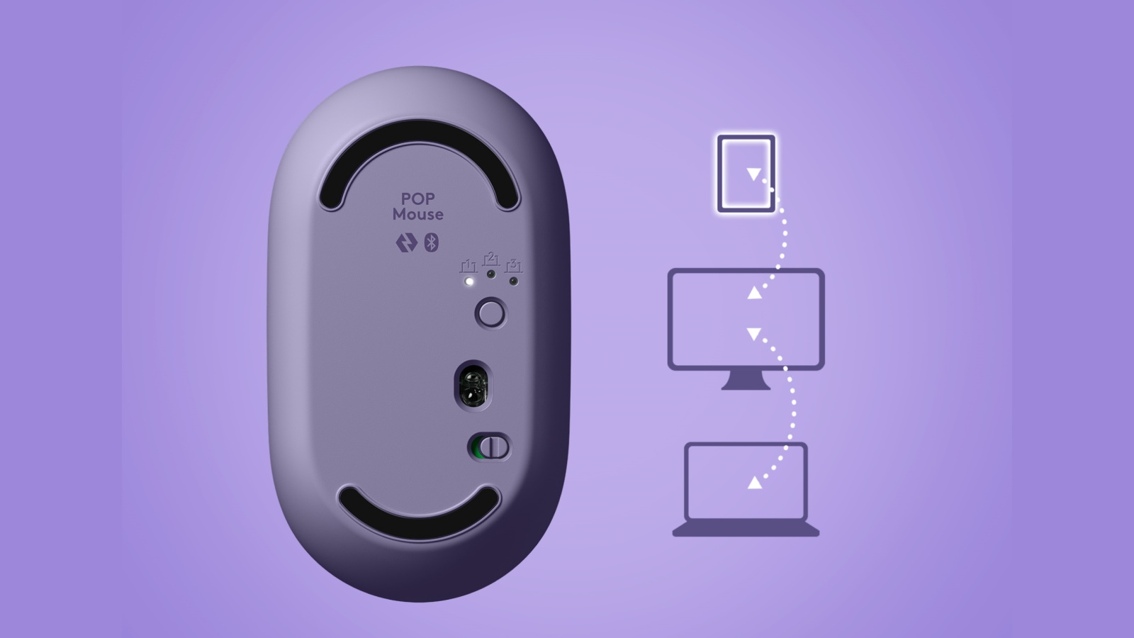 Logitech POP Wireless Mouse with Emoji Button Function - Cosmos Lavender | Harvey Norman