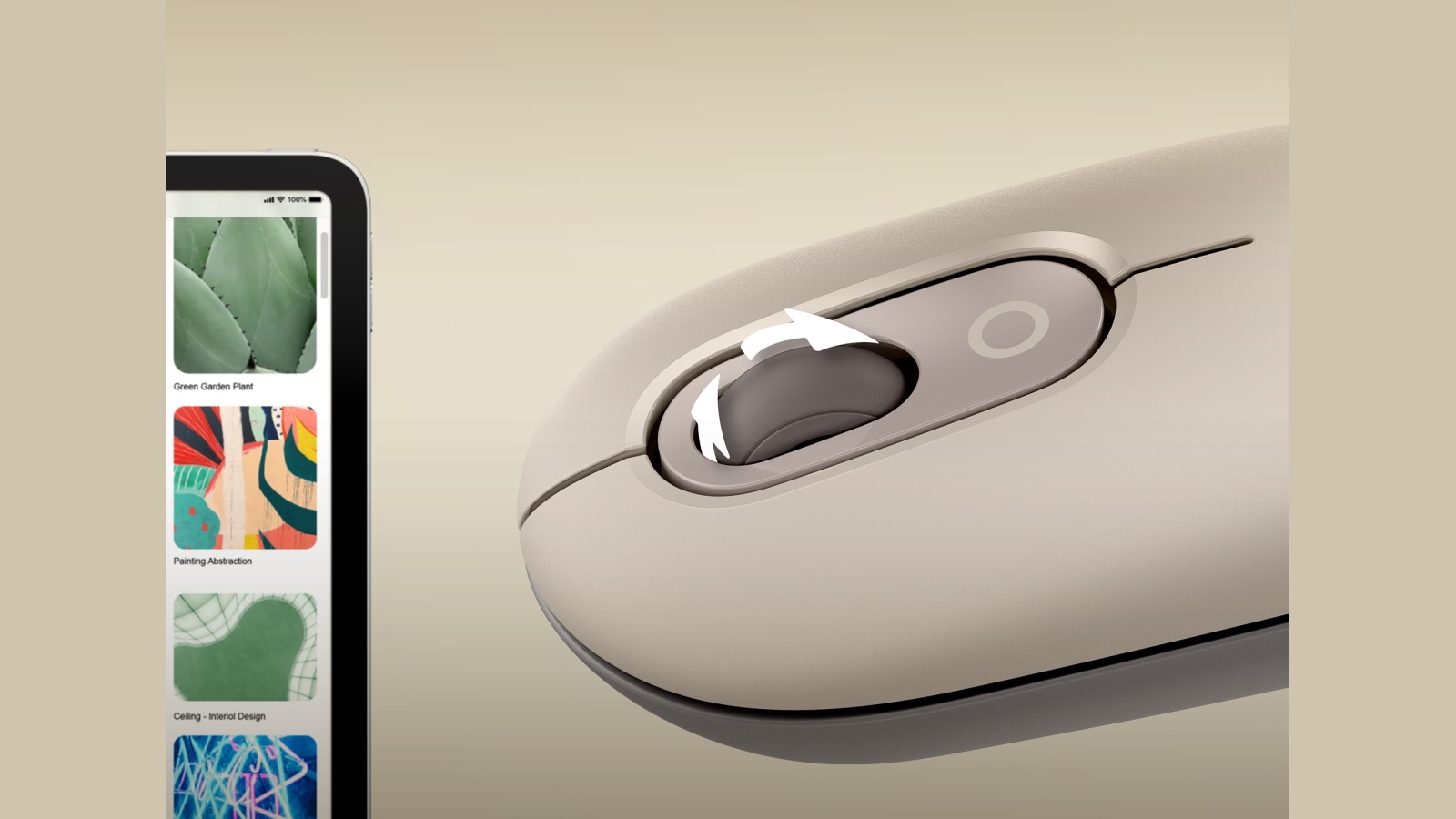 Logitech POP Wireless Mouse with Emoji Button Function - Mist Sand ...