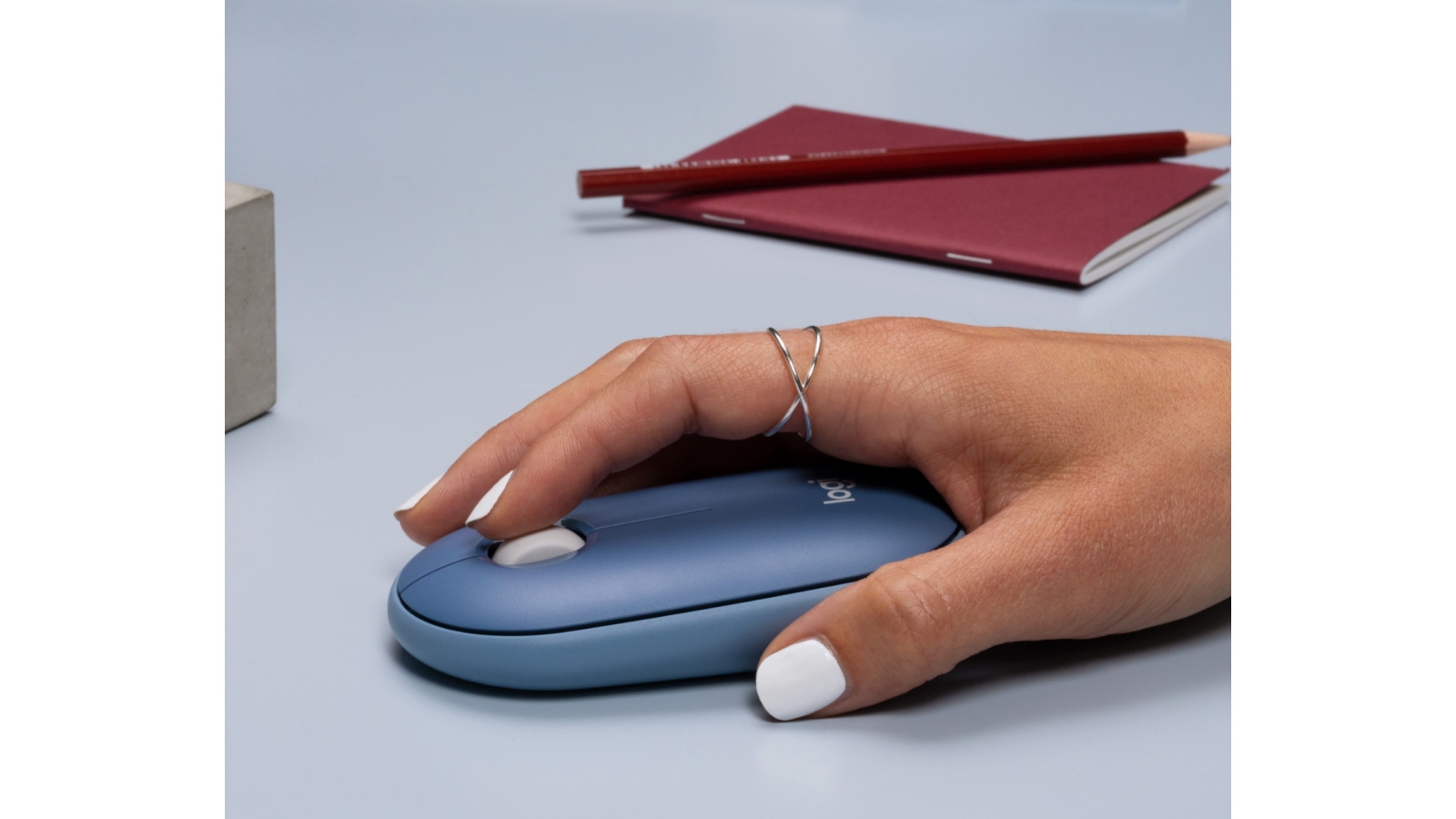 Logitech Pebble M350 Wireless Mouse with Bluetooth - Blueberry | Harvey ...