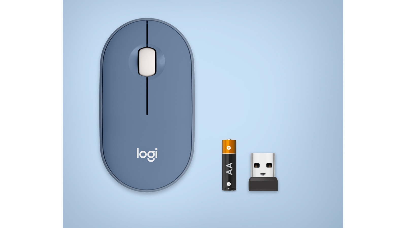 Logitech Pebble M350 Wireless Mouse with Bluetooth - Blueberry | Harvey ...