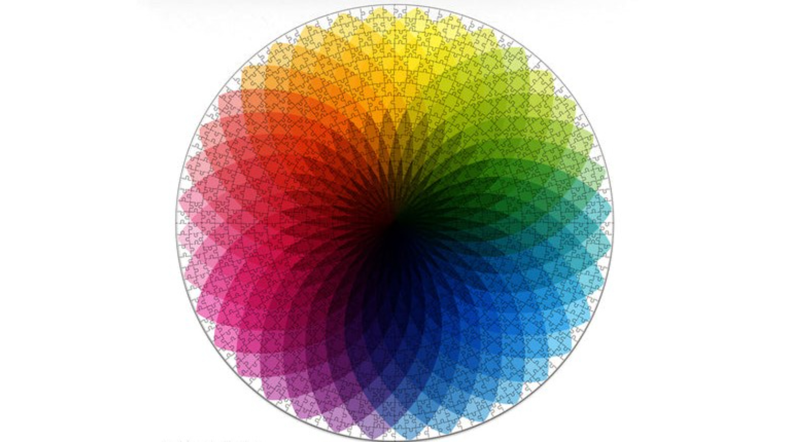 Megajoy 1000 Piece Round Jigsaw Puzzle Educational RGB Color Palette ...