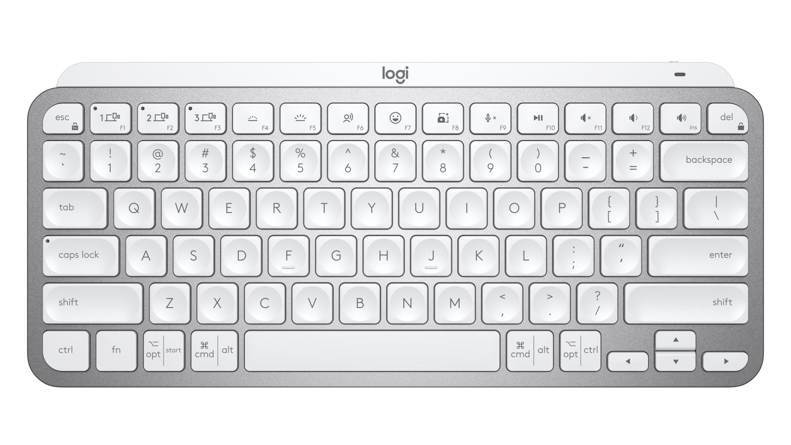 Logitech MX Keys Mini Minimalist Wireless Illuminated Keyboard - Pale ...