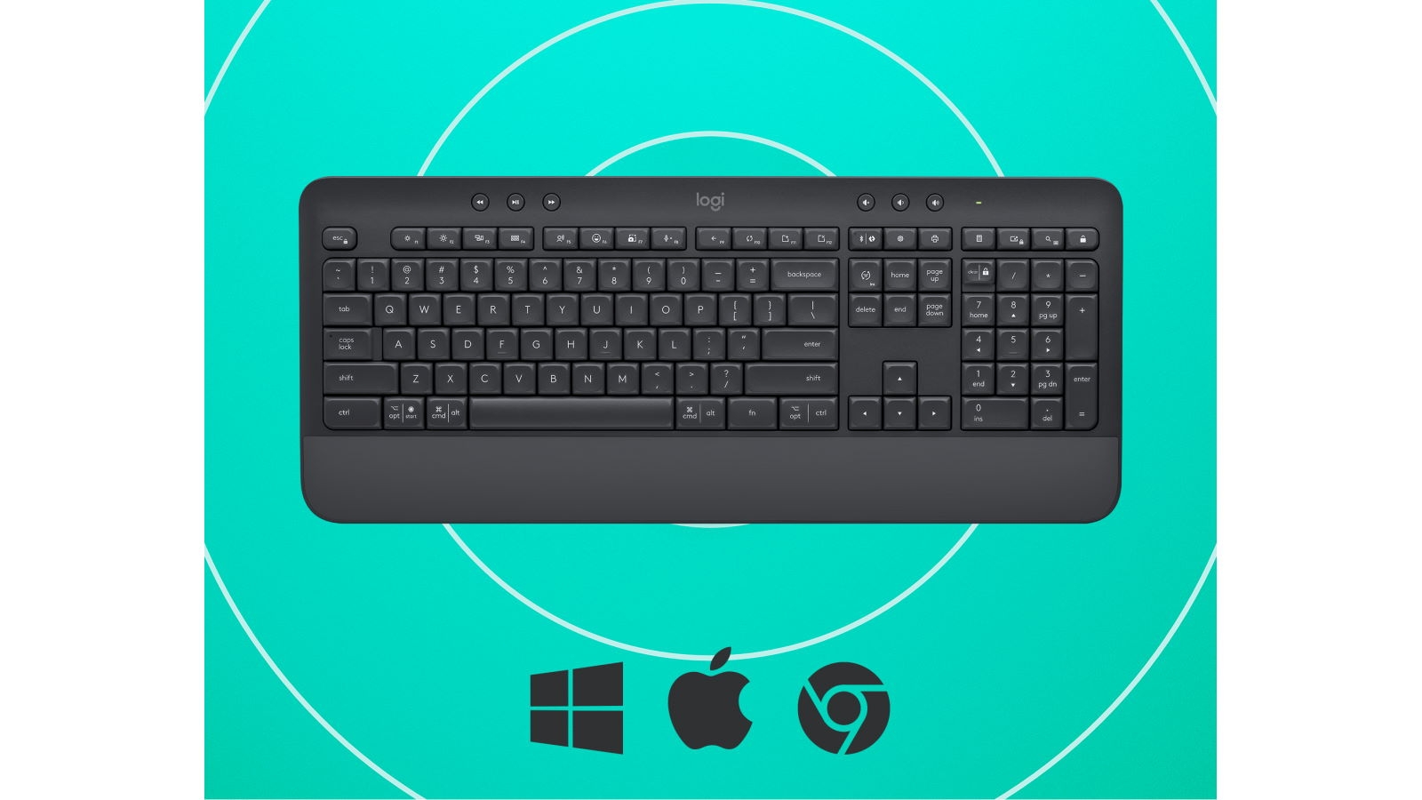 Logitech Signature K650 Wireless Keyboard - Graphite | Harvey Norman