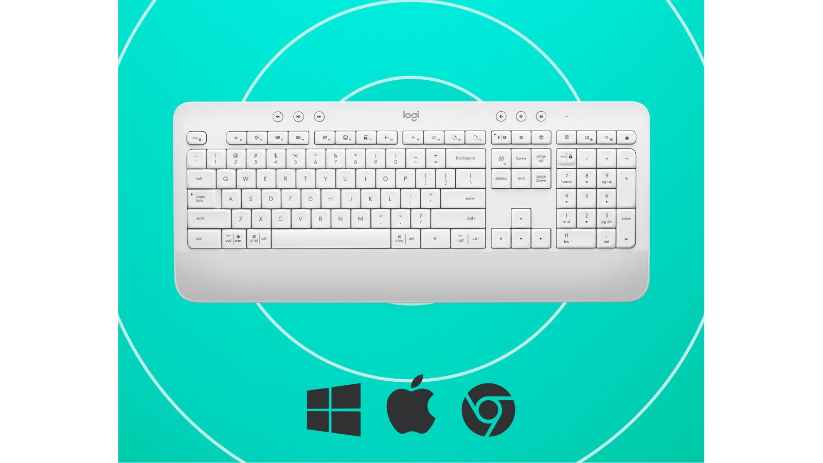 Logitech Signature K650 Wireless Keyboard - White | Harvey Norman