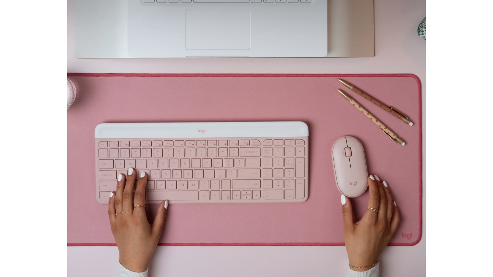 Logitech MK470 Slim Wireless Keyboard and Mouse Combo - Rose | Harvey ...